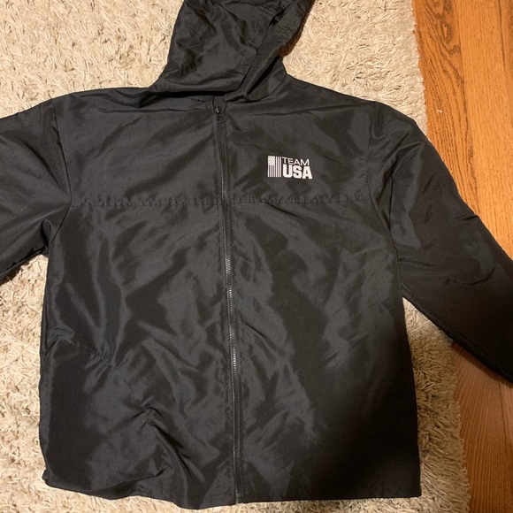 NBA | Jackets & Coats | Team Usa Olympic Black Hoodie Water Proof ...